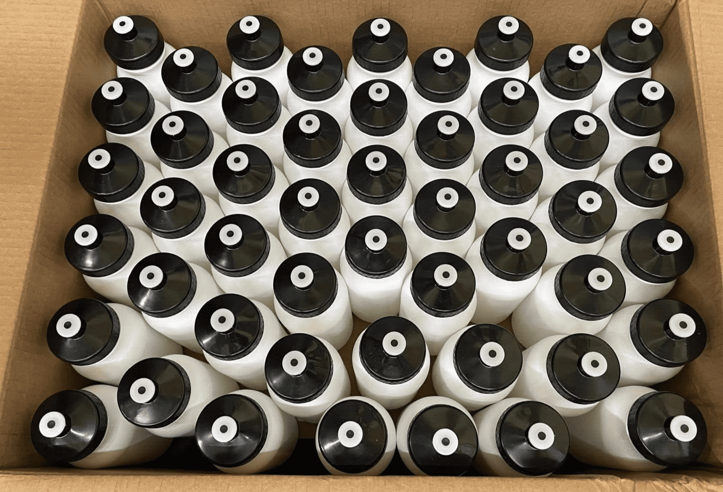 Lot of 100x 20 oz. Bike Hydration Bottle HDPE Made In USA BPA Free Push ...