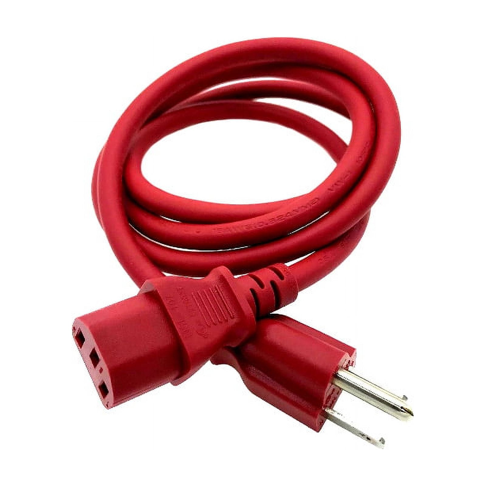 Lot of 10pc Kentek 4 FT Red Computer Power Supply AC Cord Cable Wire ...
