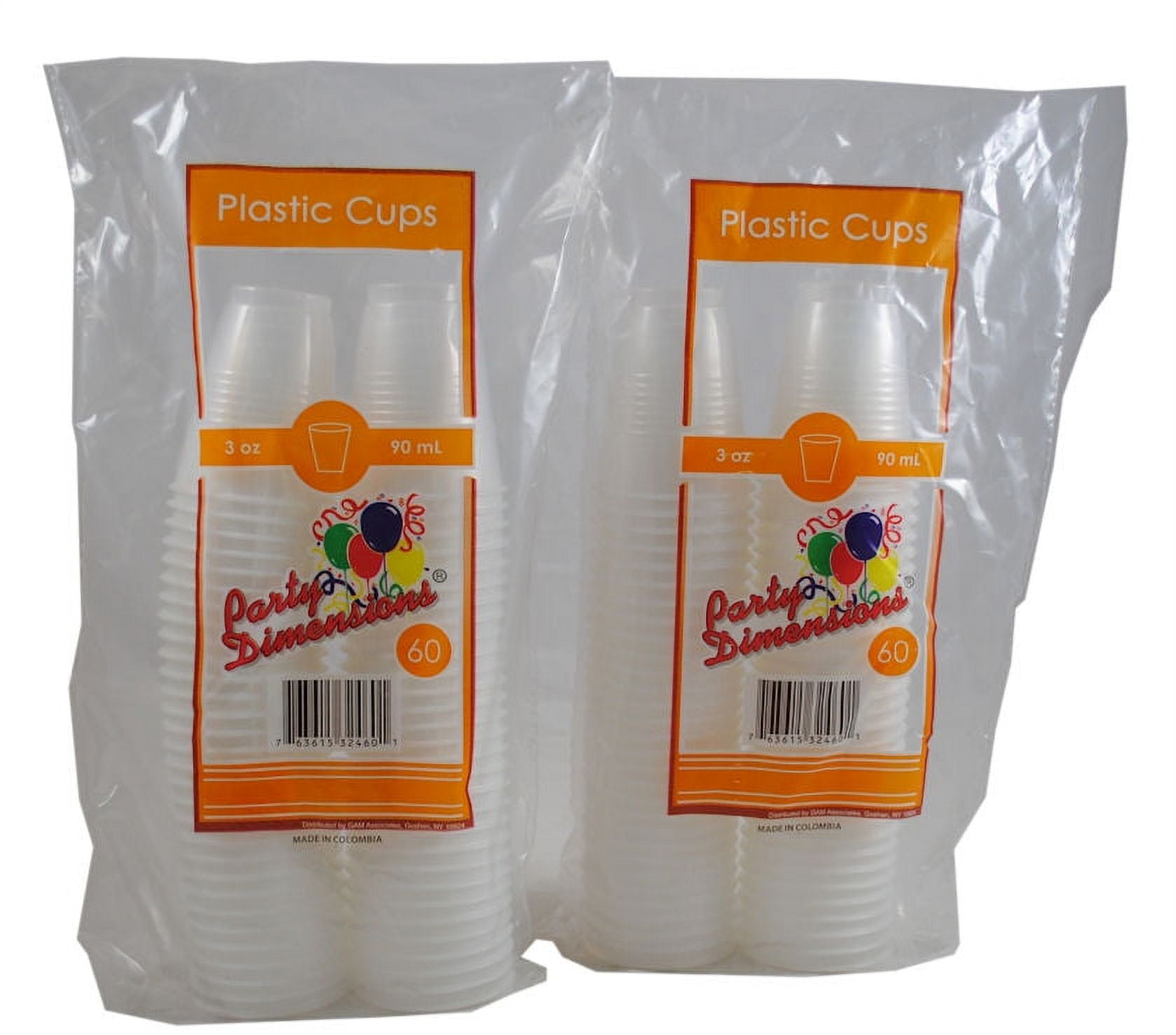 Lot of 120 Clear Plastic 3oz Cups Bathroom Rinse - Walmart.com