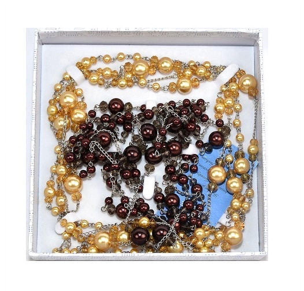 Lot of 17 Sets of 4 Women's Extravagant Long Pear Necklaces - Walmart ...