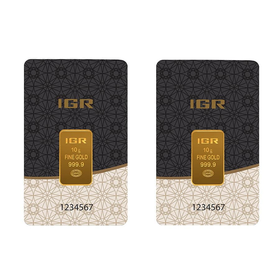 Istanbul Gold Refinery IGR - Set of 2 - 10g Gold Bars .9999 Fine (New ...