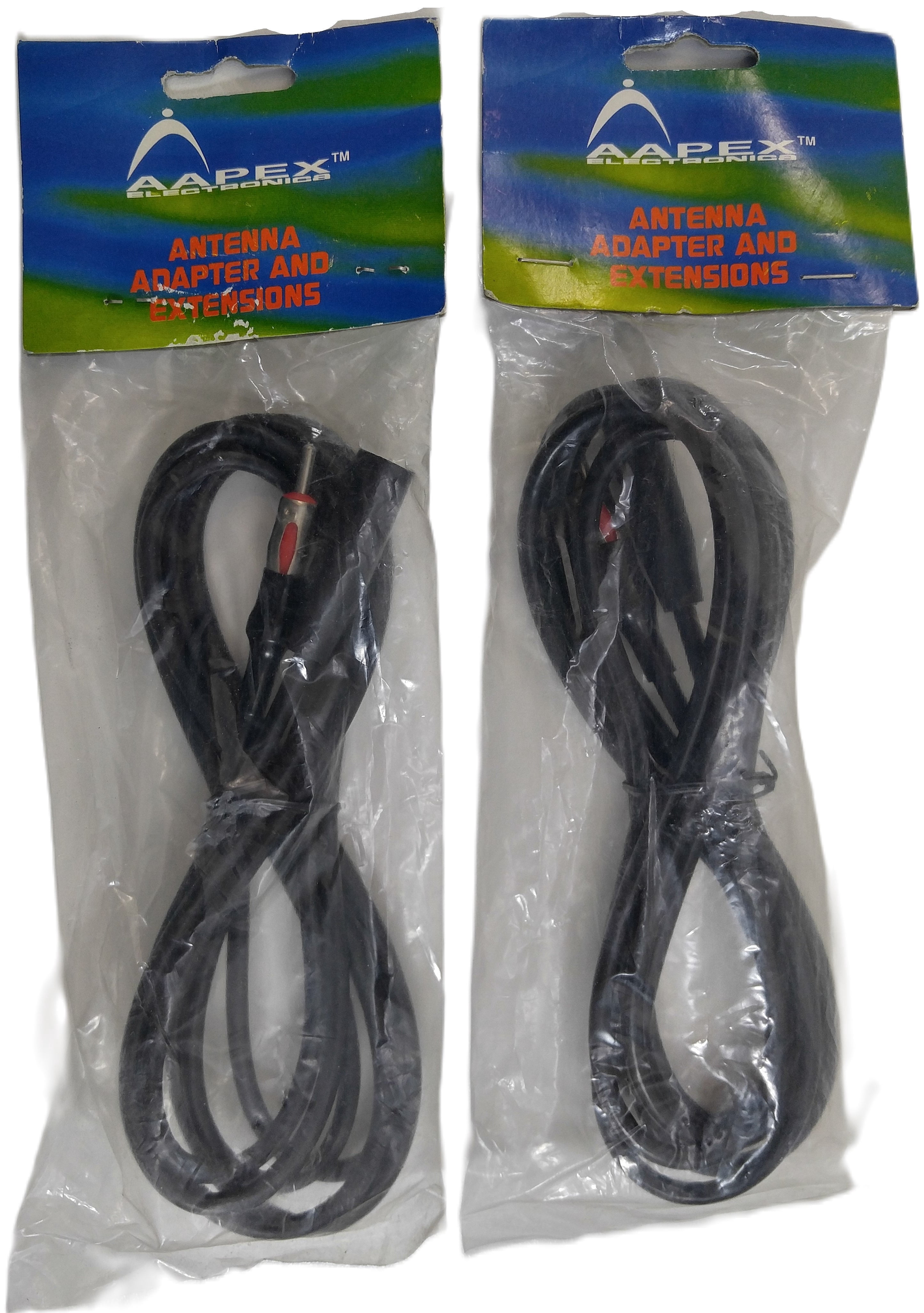 Lot of 2 Aapex AE8 AM/FM Male-Female Antenna Extension Cables 8 Foot ...