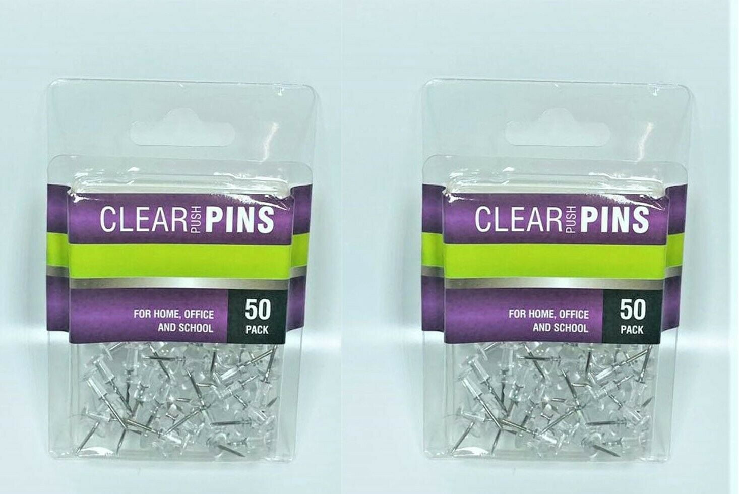 Lot of 2 Allary Clear Push Pins Thumb Tack Long 100 count - Walmart.com