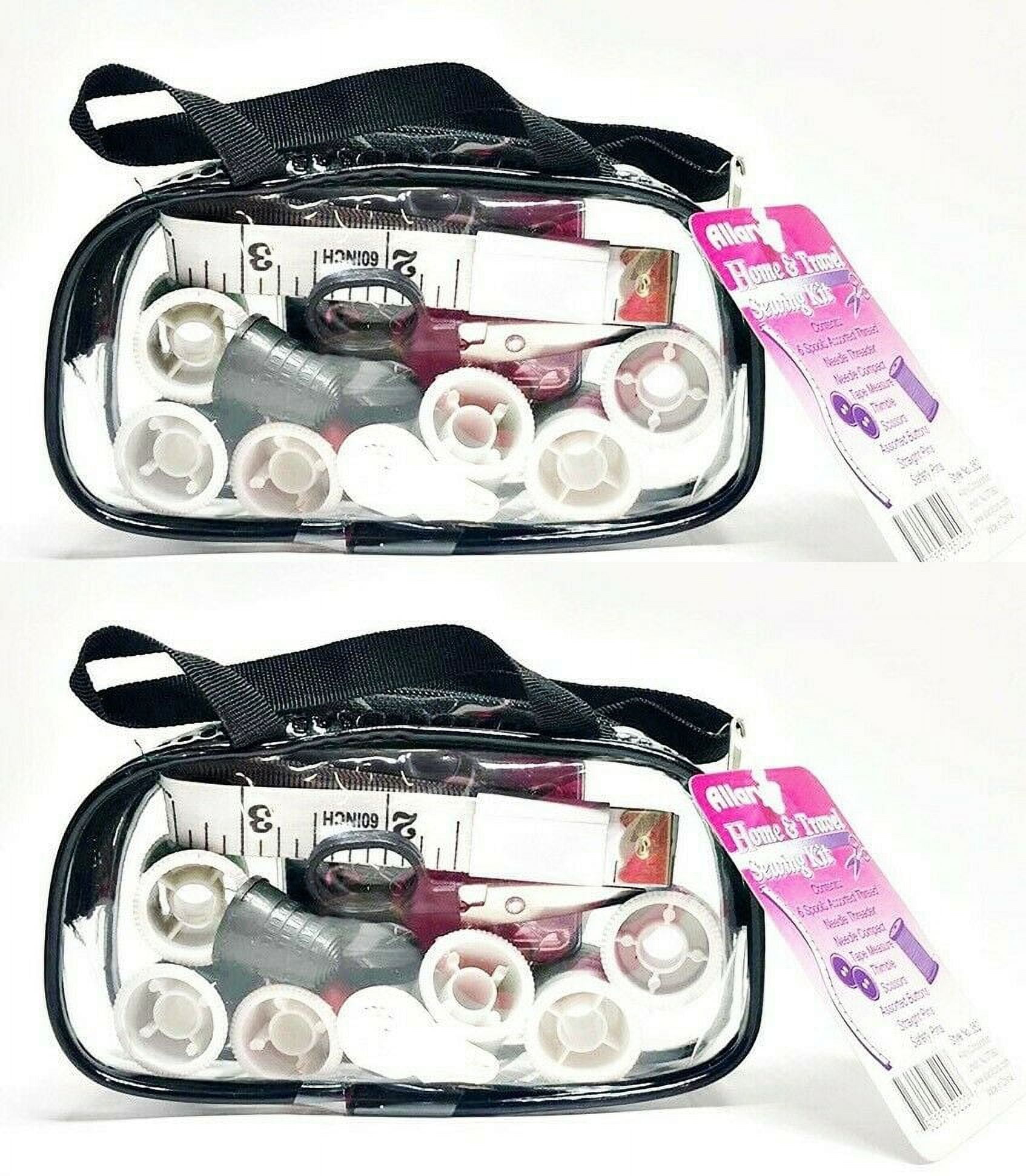 Lot of 2 Allary Portable Travel Sewing Kit Case Needle Thread Tape ...