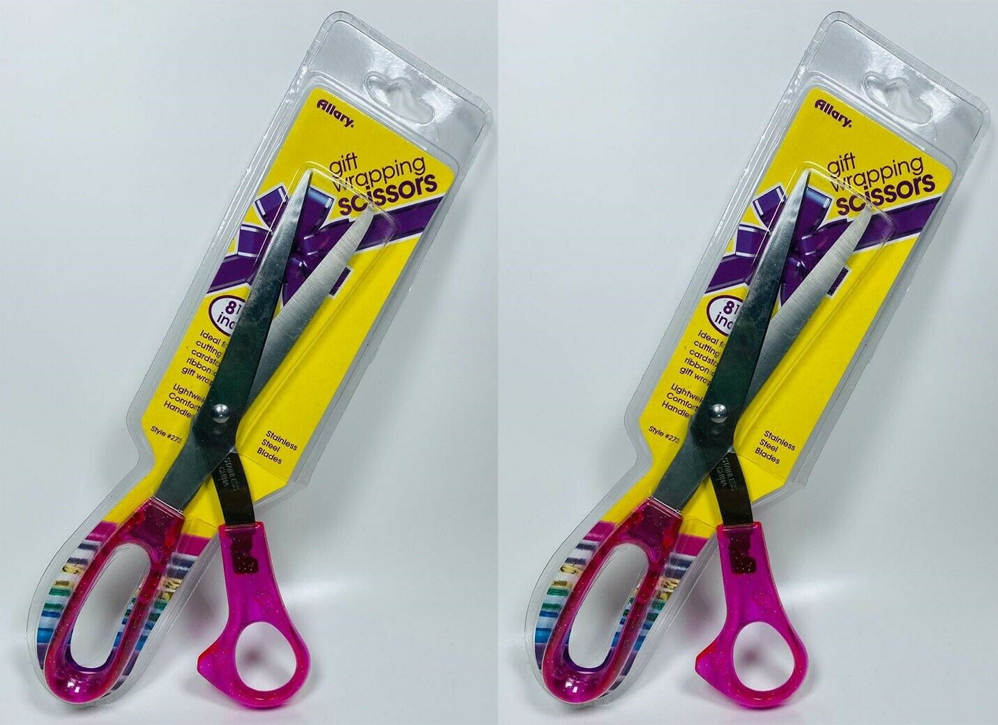 Lot of 2 Allary Scissors 8.5 Inch Lightweight Comfortable Handle PINK ...