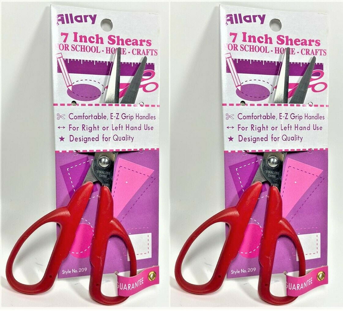 Lot of 2 Allary Style #209 Craft Scissors, 7 Inch, Red - Walmart.com