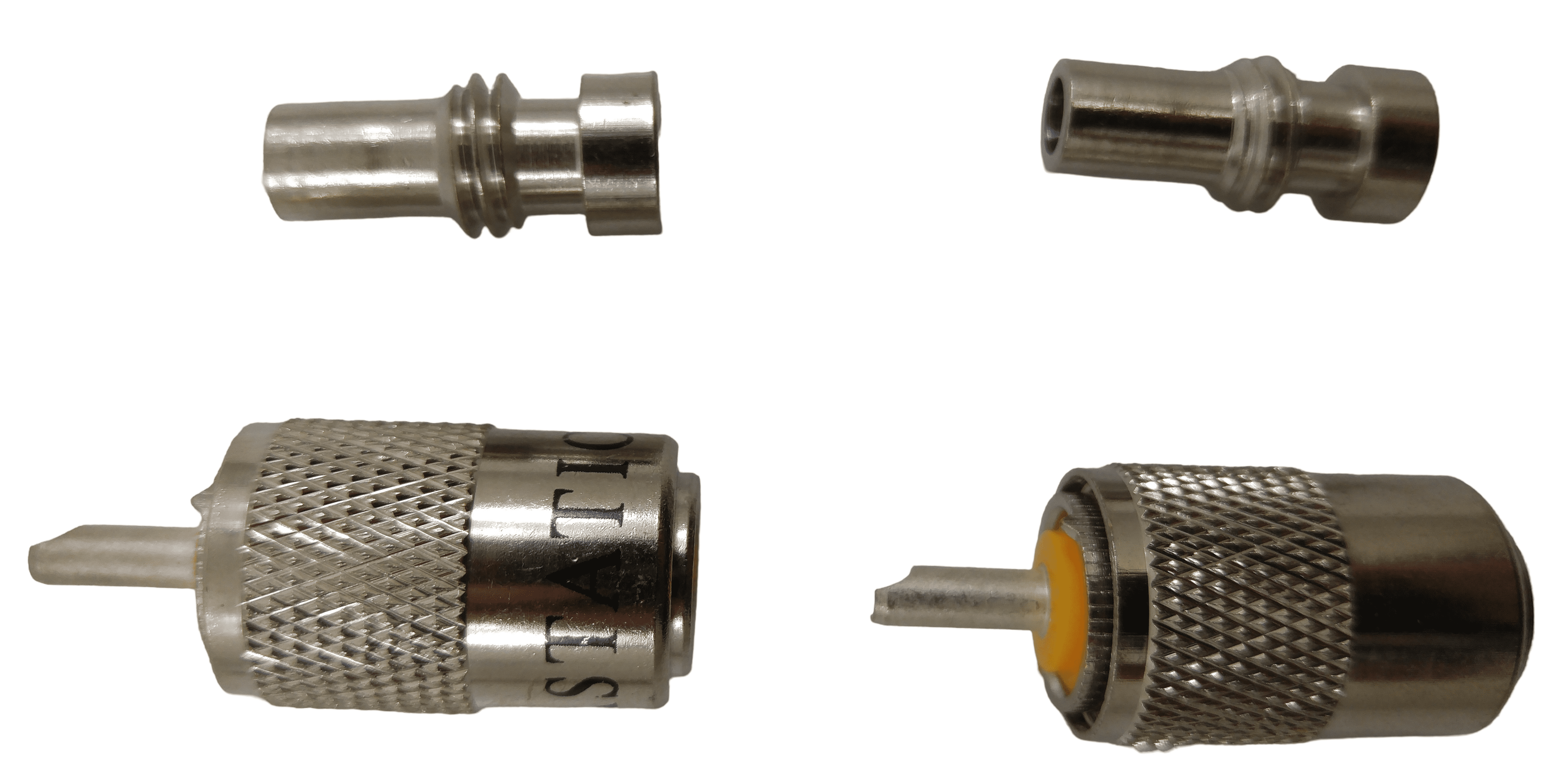 Lot of 2 Astatic PL259 CB Radio Coaxial Cable Connector & RG58-U ...