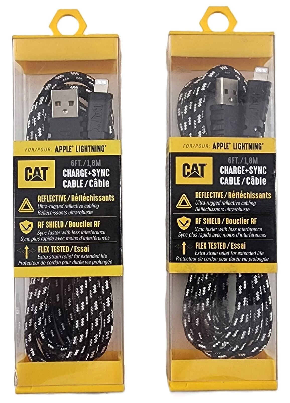Lot of 2 CAT CAT-PC-ACL 6 Foot Lightening to USB-A Cables - Walmart.com