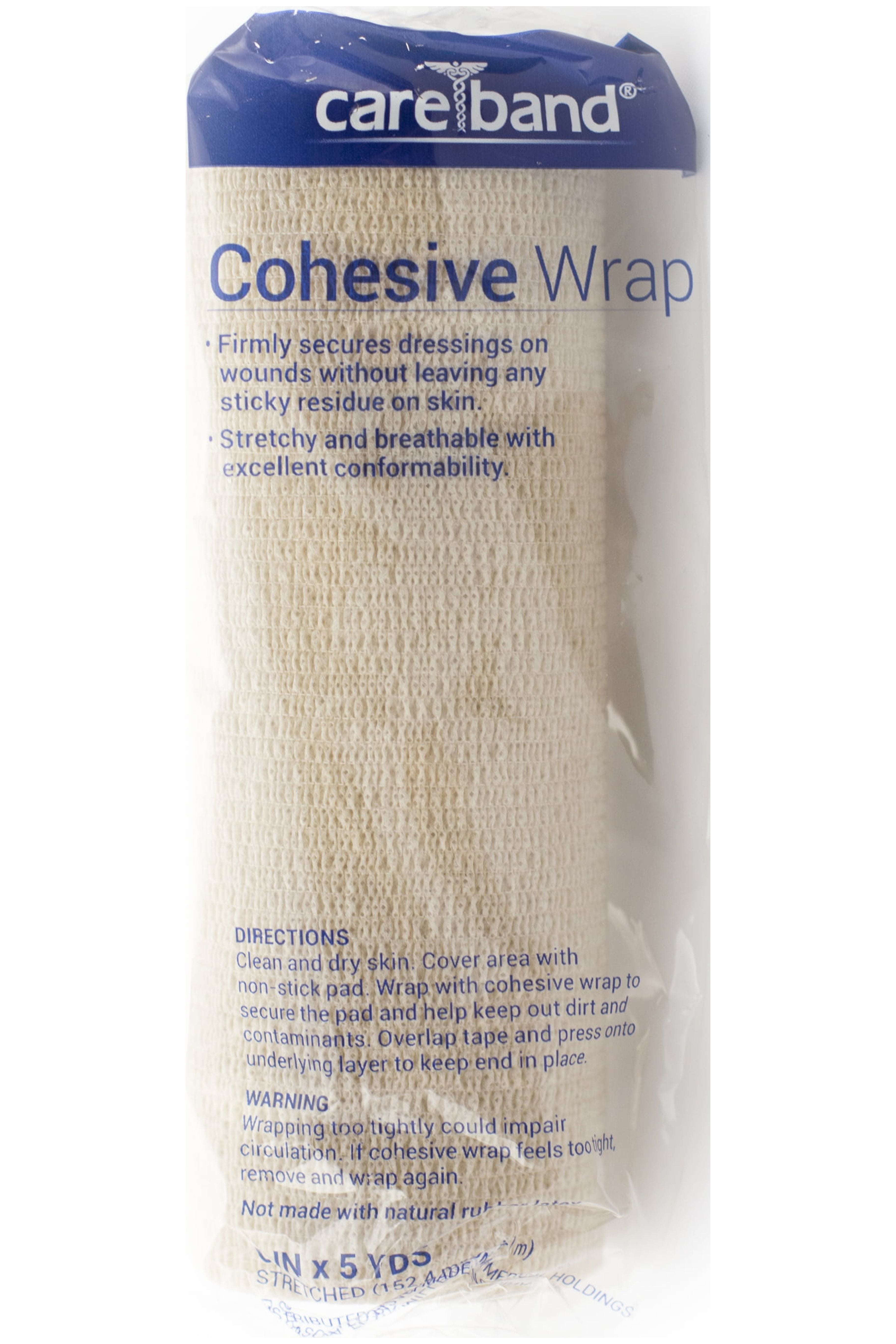 Lot of 2 Care Band Cohesive Wrap Bandages 6" x 5 yds Latex Free Medical ...