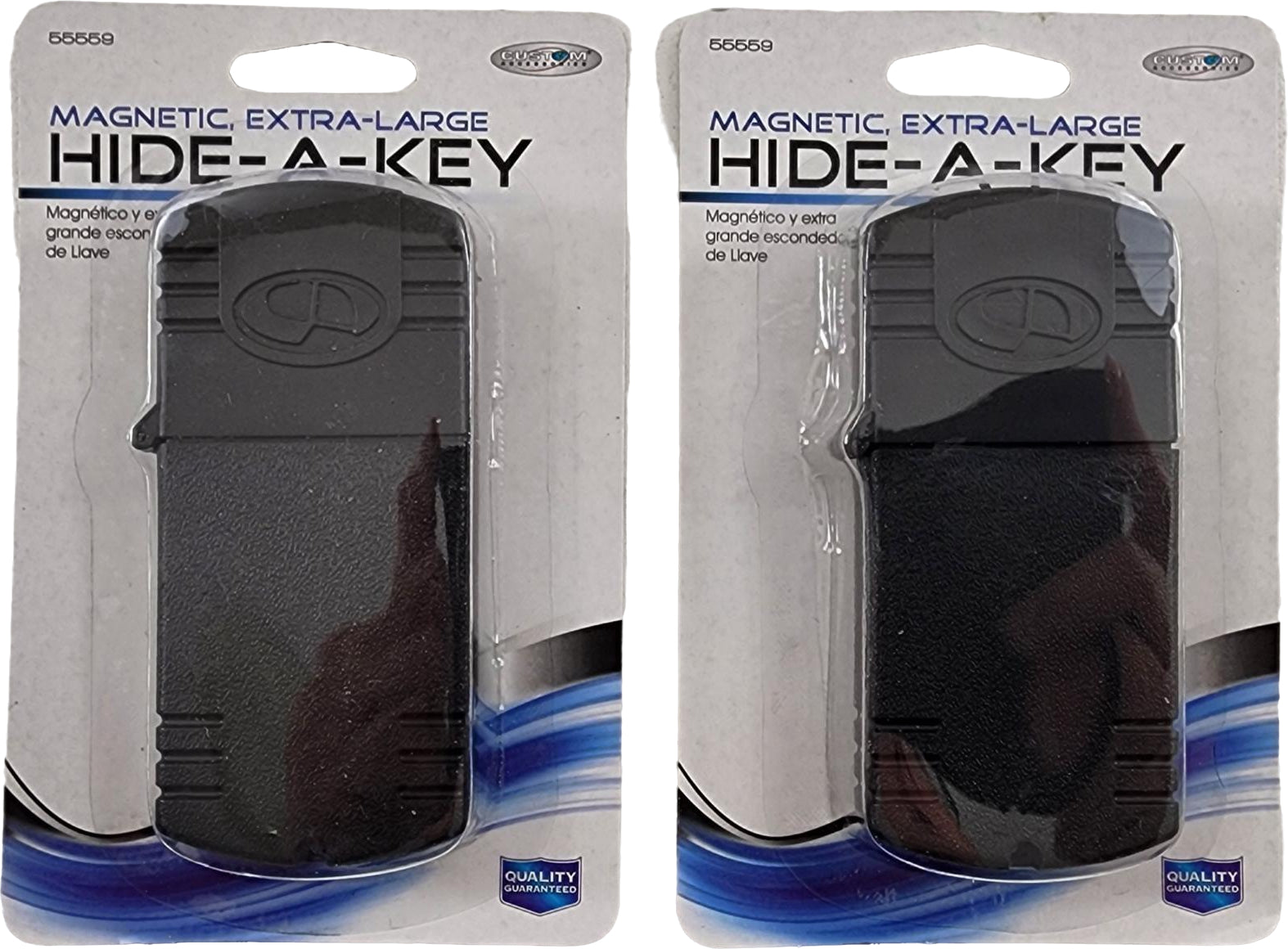 Lot of 2 Custom Accessories 55559 Large Black Hide A Key Magnetic Key ...