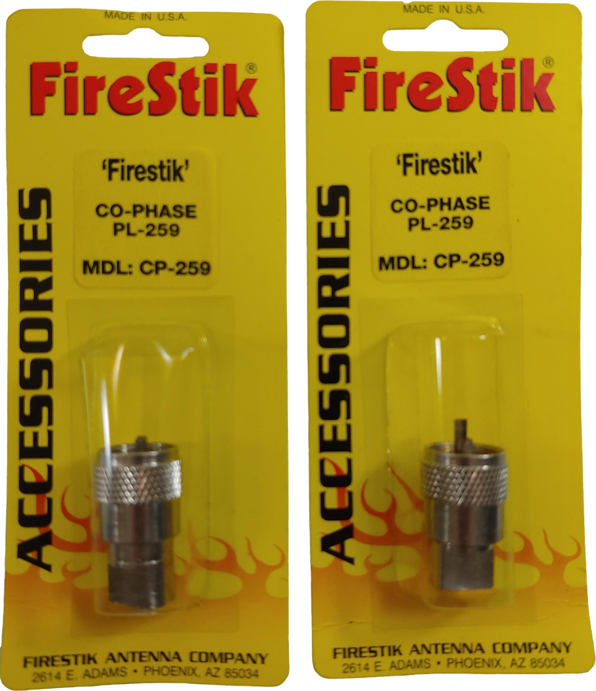 Lot of 2 Firestik CP-259 CB HAM Radio Co-Phase PL-259 Coax Cable Connectors - Walmart.com