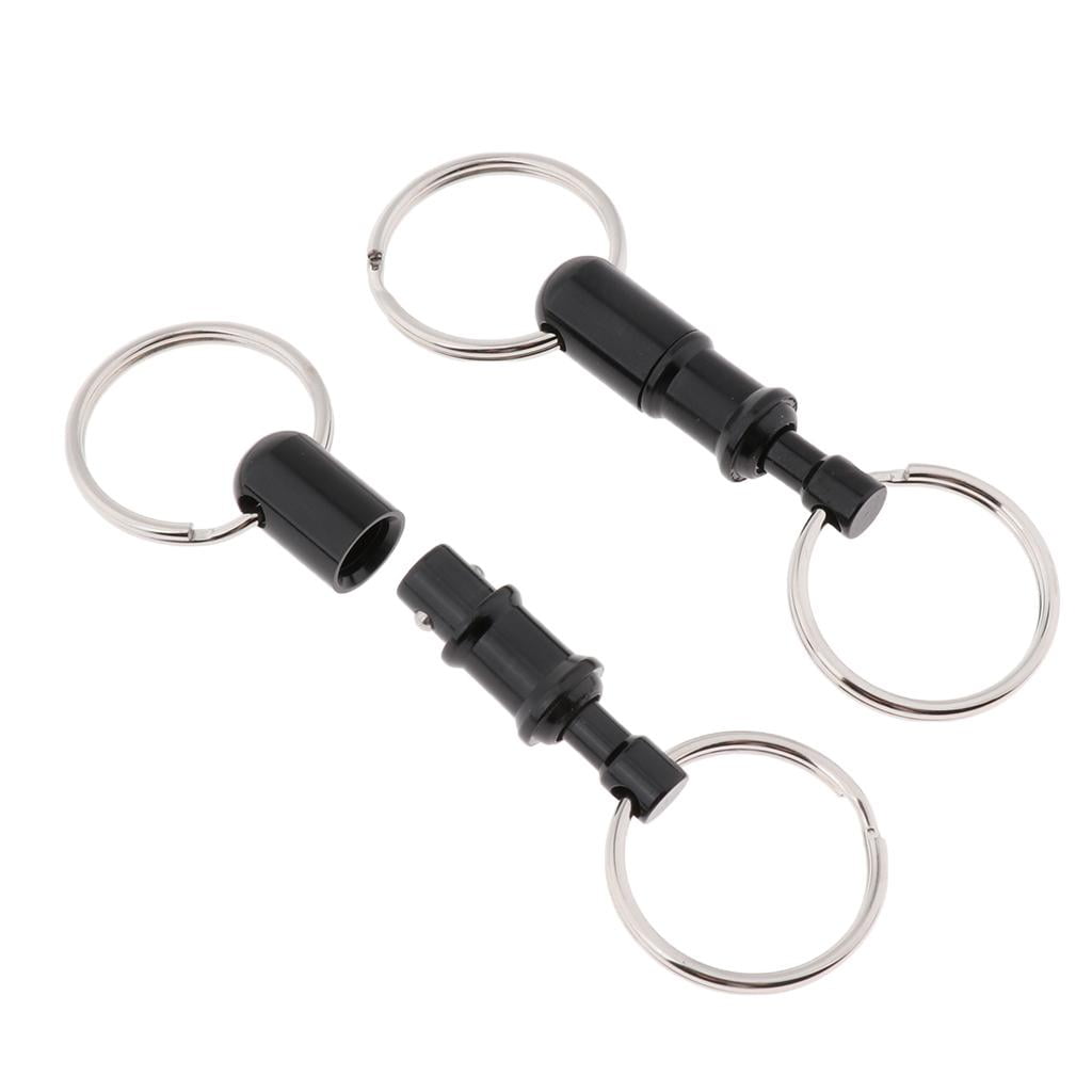 Lot of 2 Heavy Duty Detachable Keychain Pull Apart Quick Release Key ...