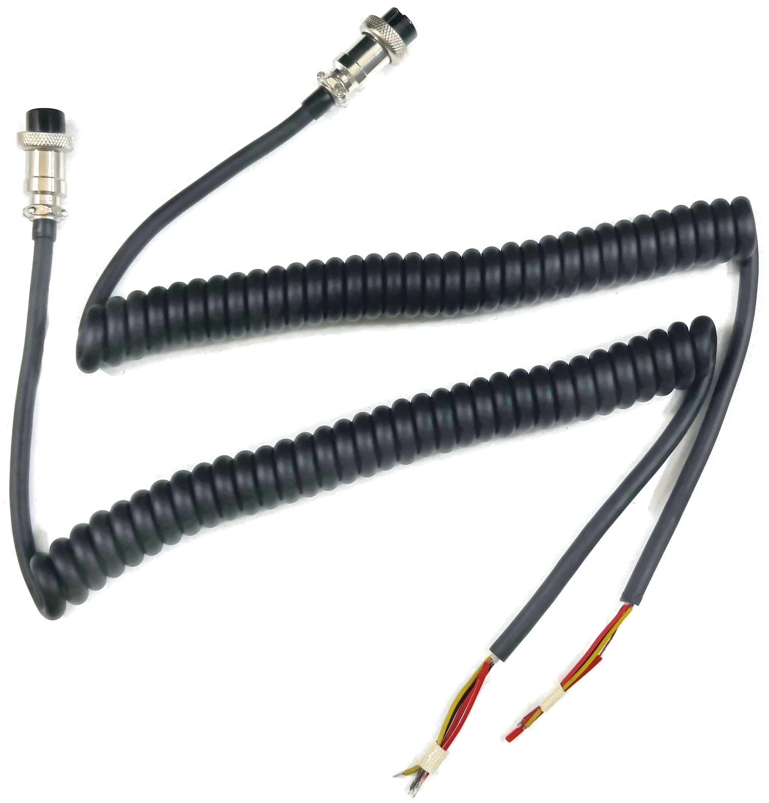 Lot of 2 Replacement CB HAM Radio Microphone Cord Cable Prewired 4 Pin ...