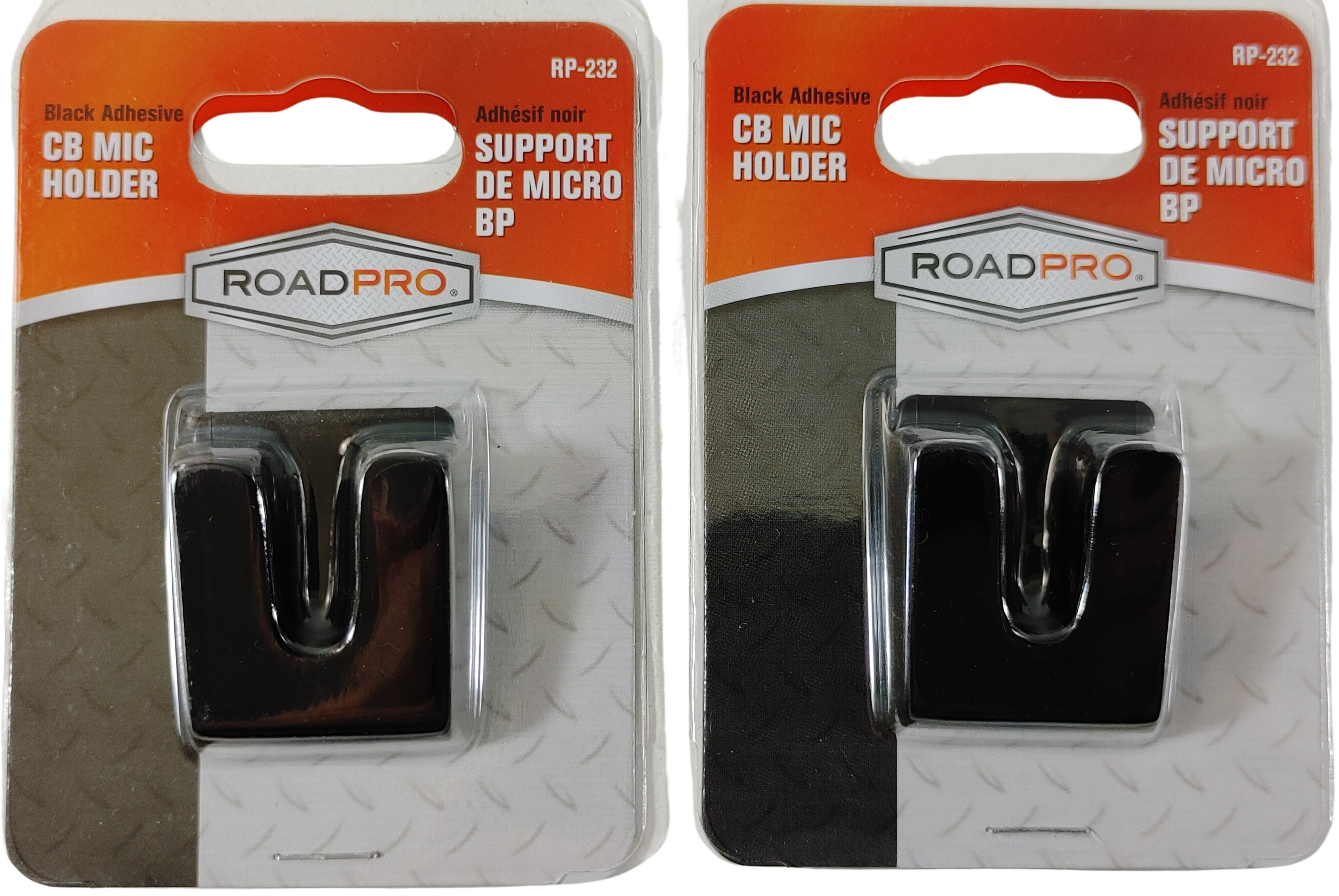 Lot of 2 RoadPro RP-232 Black Double Sided Tape Style CB Radio Mic ...