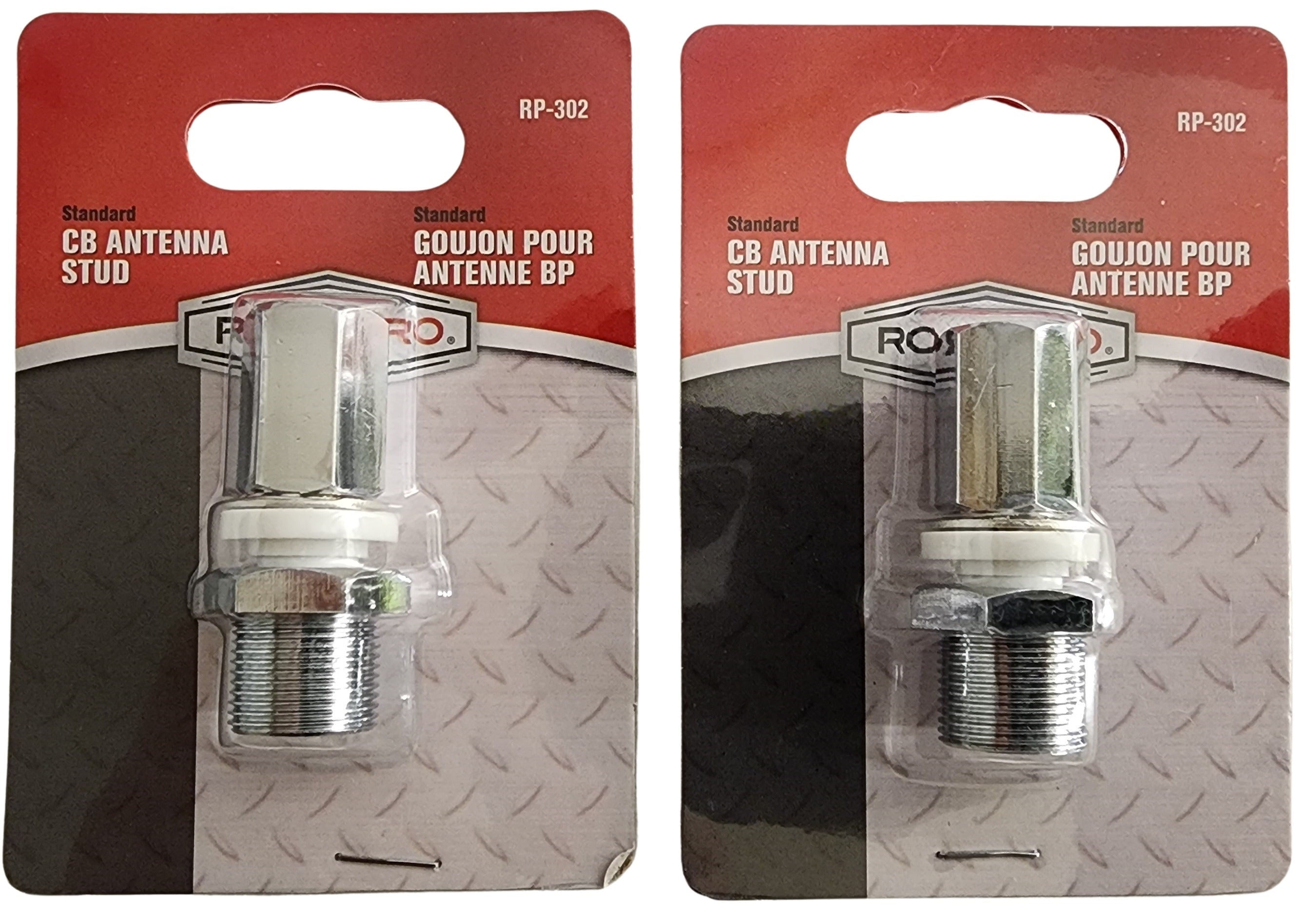 Lot of 2 RoadPro RP-302 Chrome 3/8x24 Studs for CB and Amateur Radio Antennas - Walmart.com