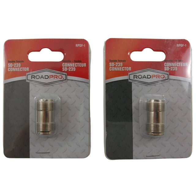 Lot of 2 RoadPro RPDF-1 Double Female Barrel UHF SO-239 CB Radio Coax ...