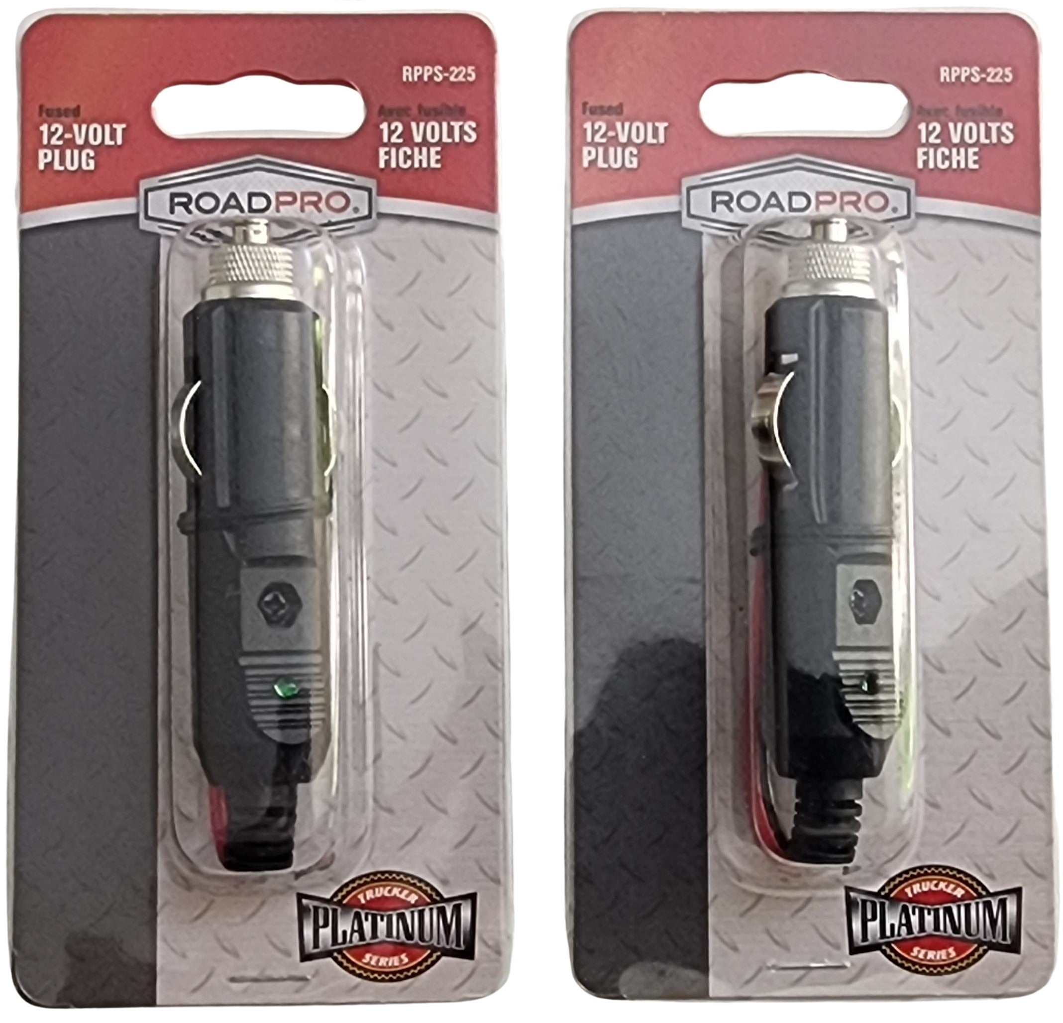 Lot of 2 RoadPro RPPS-225 12 Volt DC Fused Power Lighter Plug with Hook ...