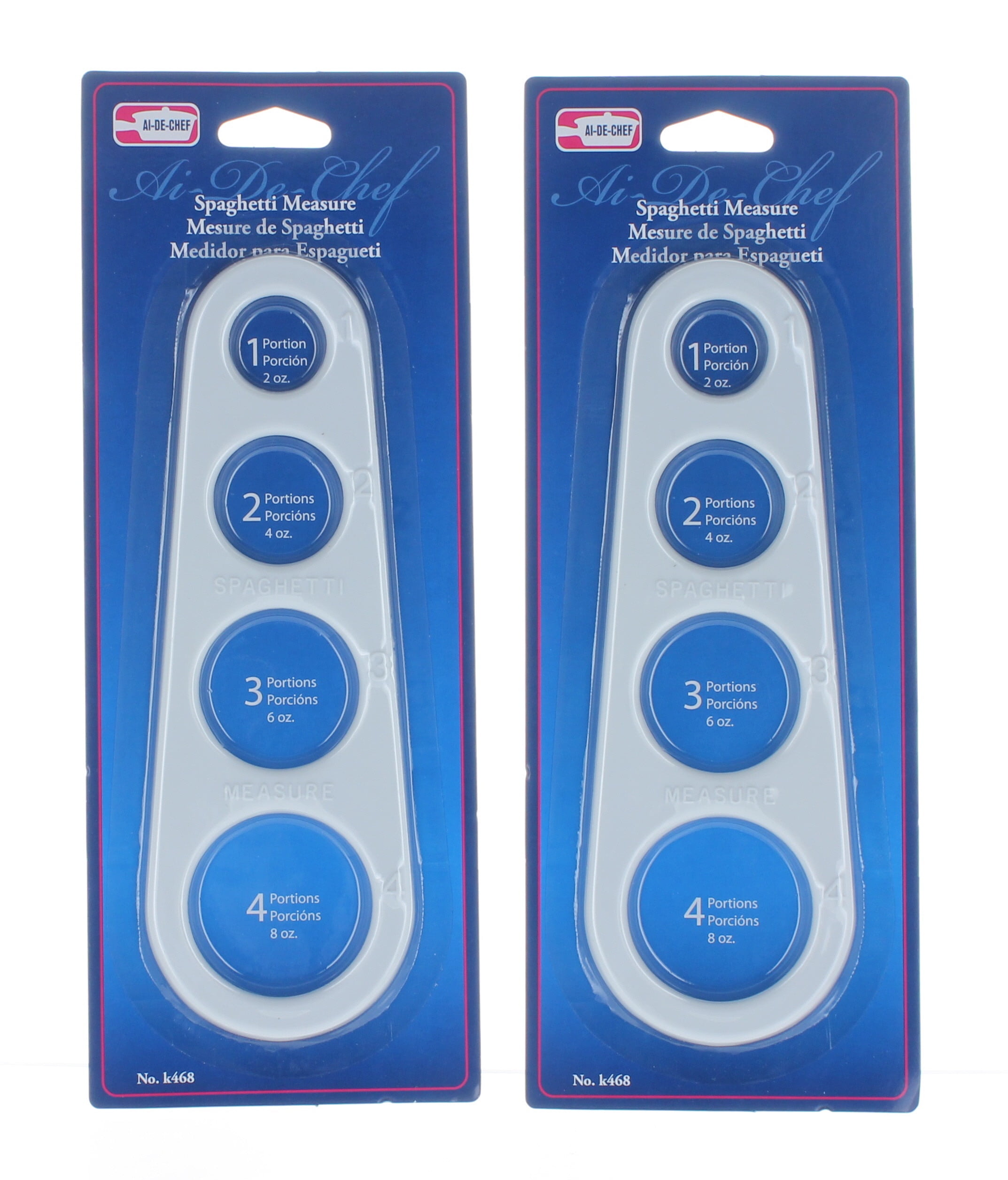 Lot of 2 Spaghetti Measure Kitchen Tool White Plastic 4 Serving Portion ...