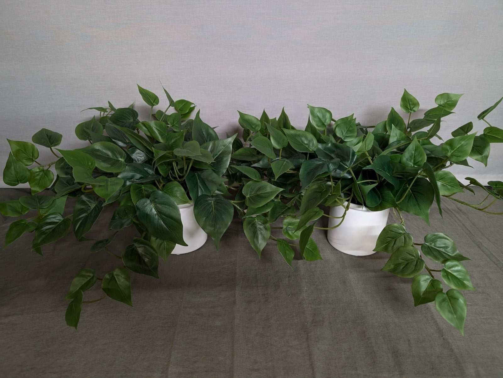 Lot of 2 - Threshold Realistic Faux Pothos Plants in Ceramic Pot ...