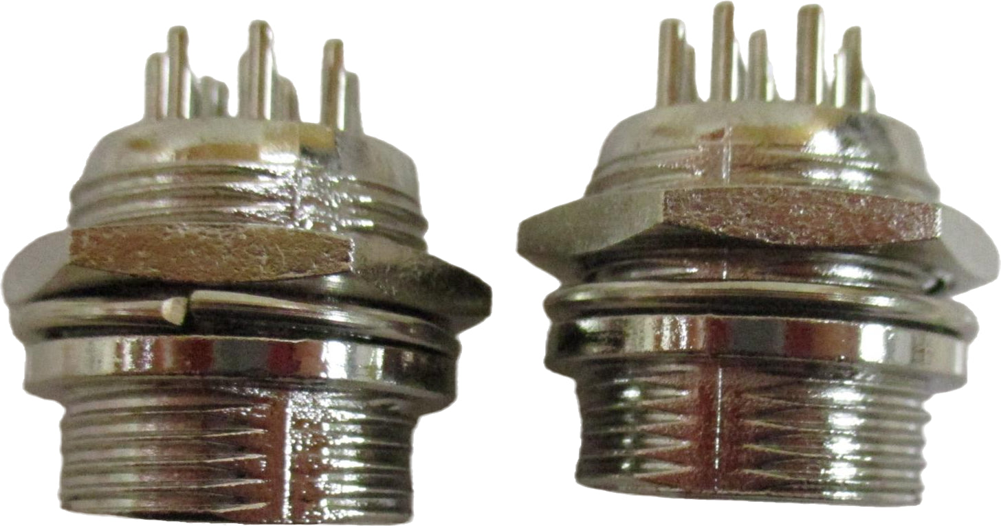 Lot of 2 Workman C-8P Replacement 8-Pin CB Radio Microphone Panel Jack ...