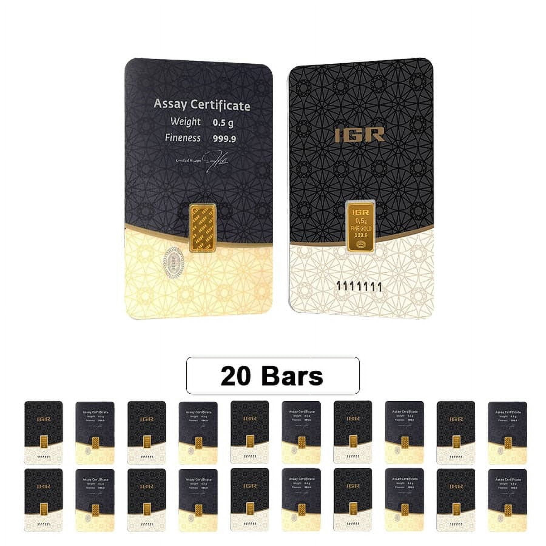 Lot of 20 - 1/2 Gram Istanbul Gold Refinery (IGR) Bar .9999 Fine (in ...