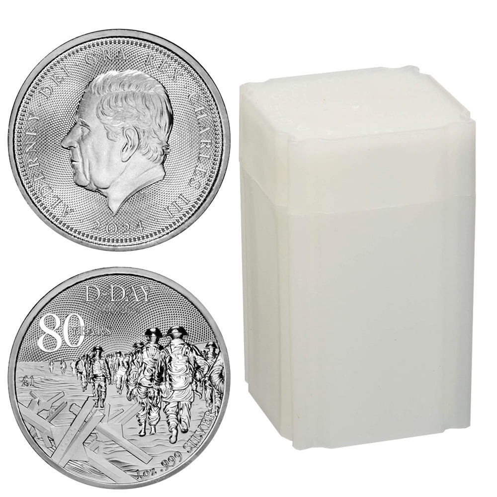 Lot of 20 - 2024 Alderney 1 Pound Silver D-Day 80th Anniversary Coin 1 ...