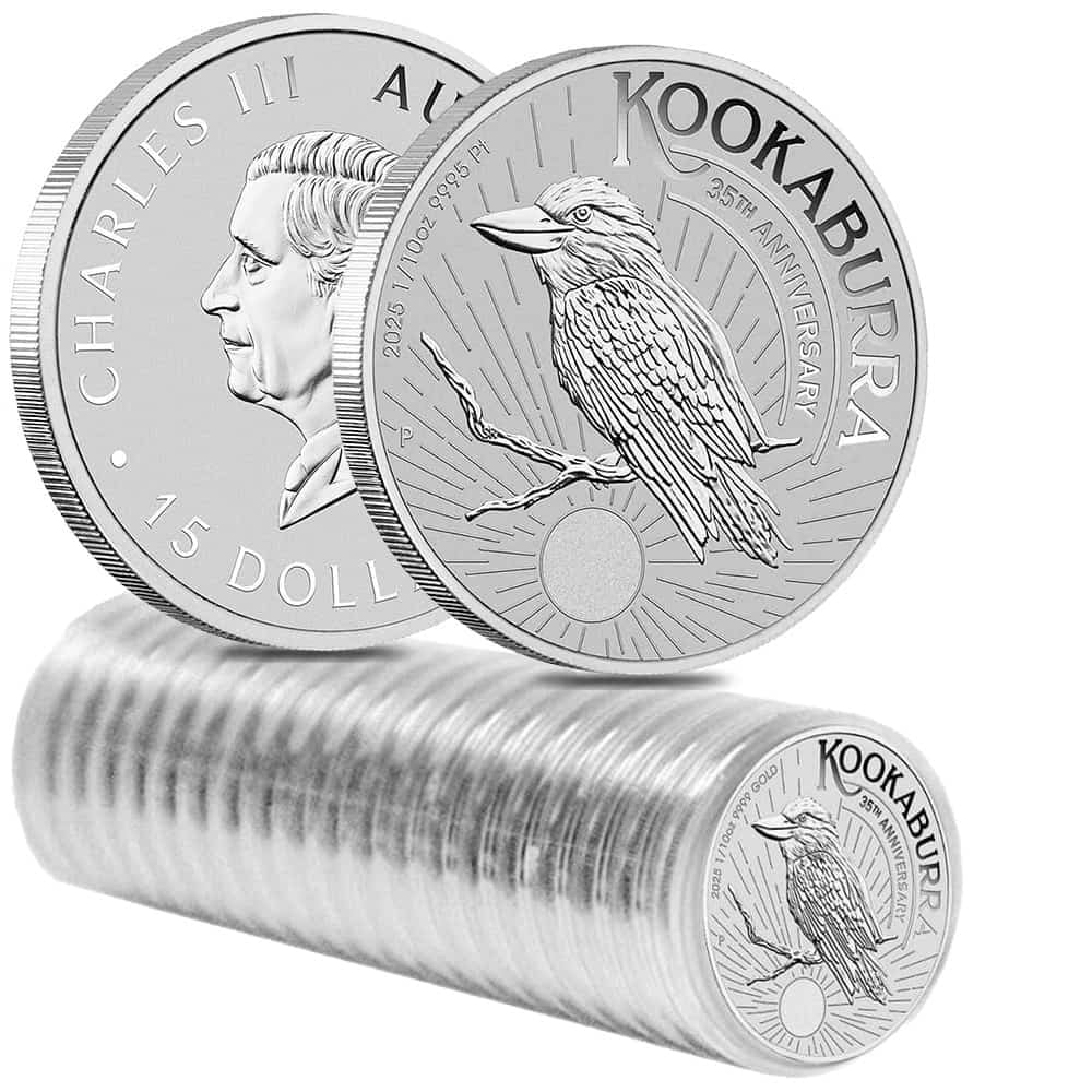 Lot of 20 - 2025 1/10 oz Platinum Australian Kookaburra Perth Mint Coin ...