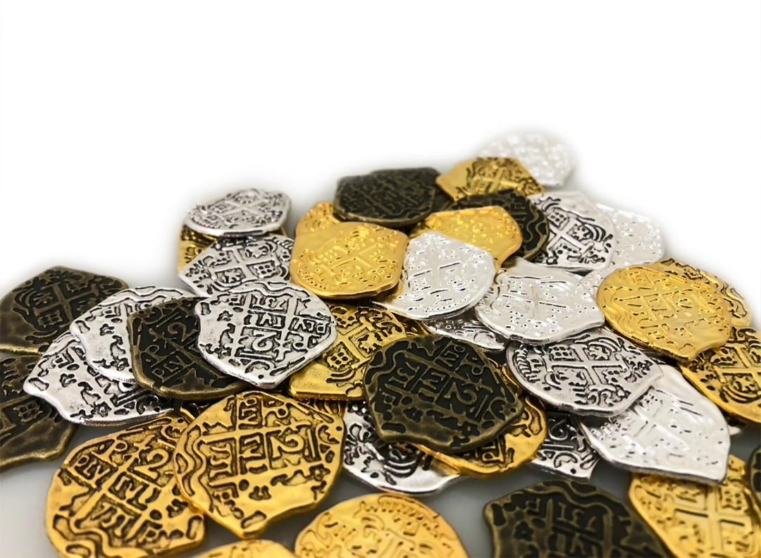 Lot of 200 - Toy Metal Pirate Coins In Gold and Silver Color - Walmart.com