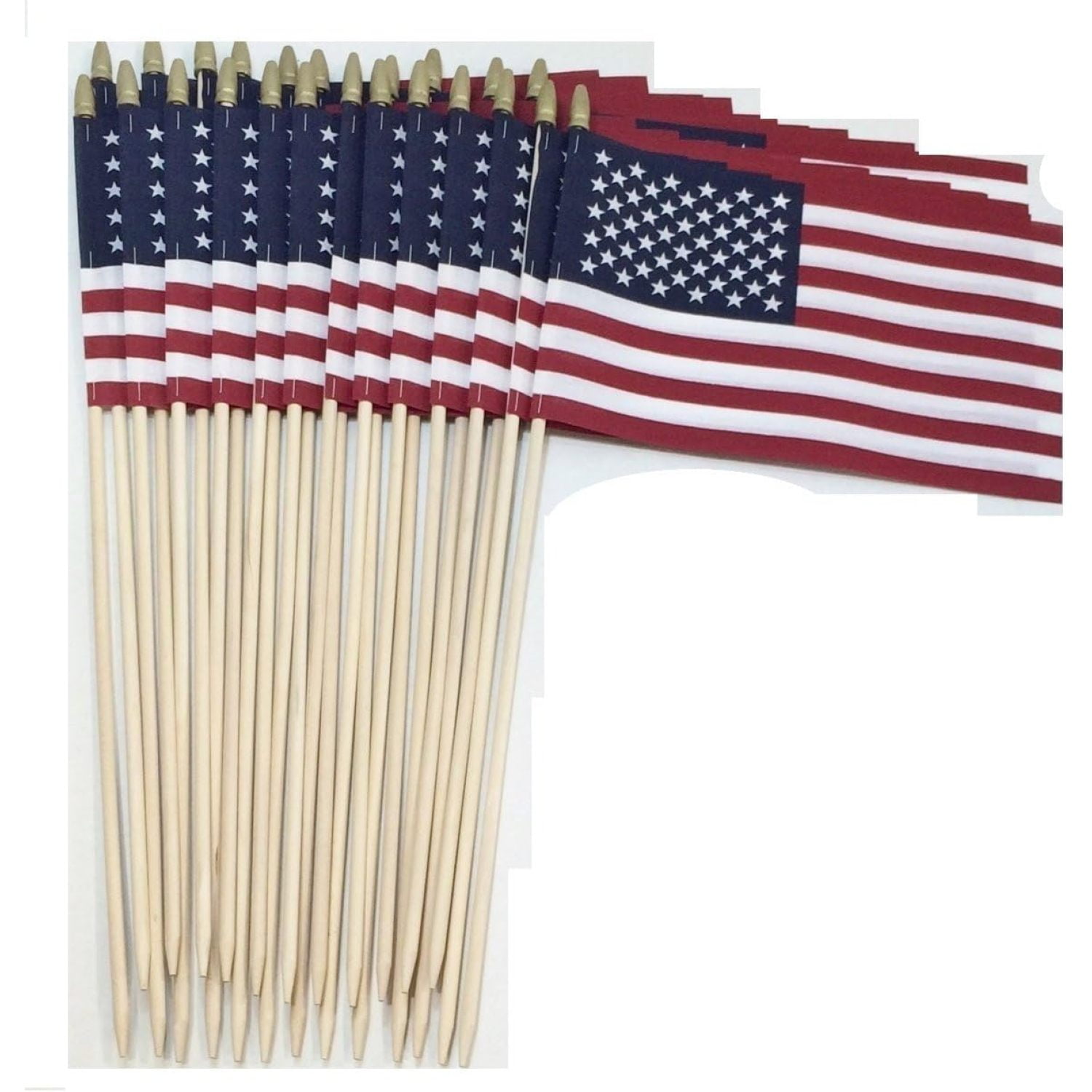 Lot of -24-12x18 Inch US American Hand Held Stick Gravemarker Flags ...