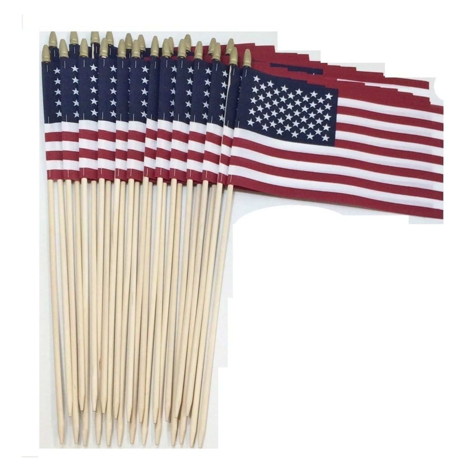 Lot of -24-12x18 Inch US American Hand Held Stick Gravemarker Flags ...