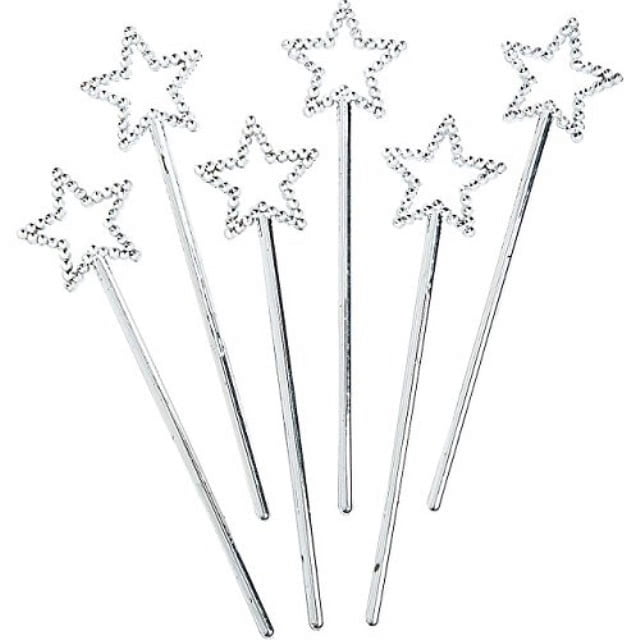 Lot of 24 Mini Star Princess Wands Birthday Party Favors Dress Up 6.5 ...