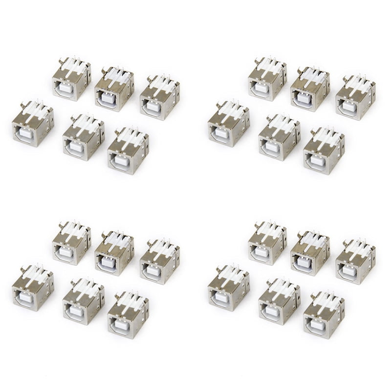 Lot of 24pcs Replacement USB Connector Socket Type B Female Right Angle ...