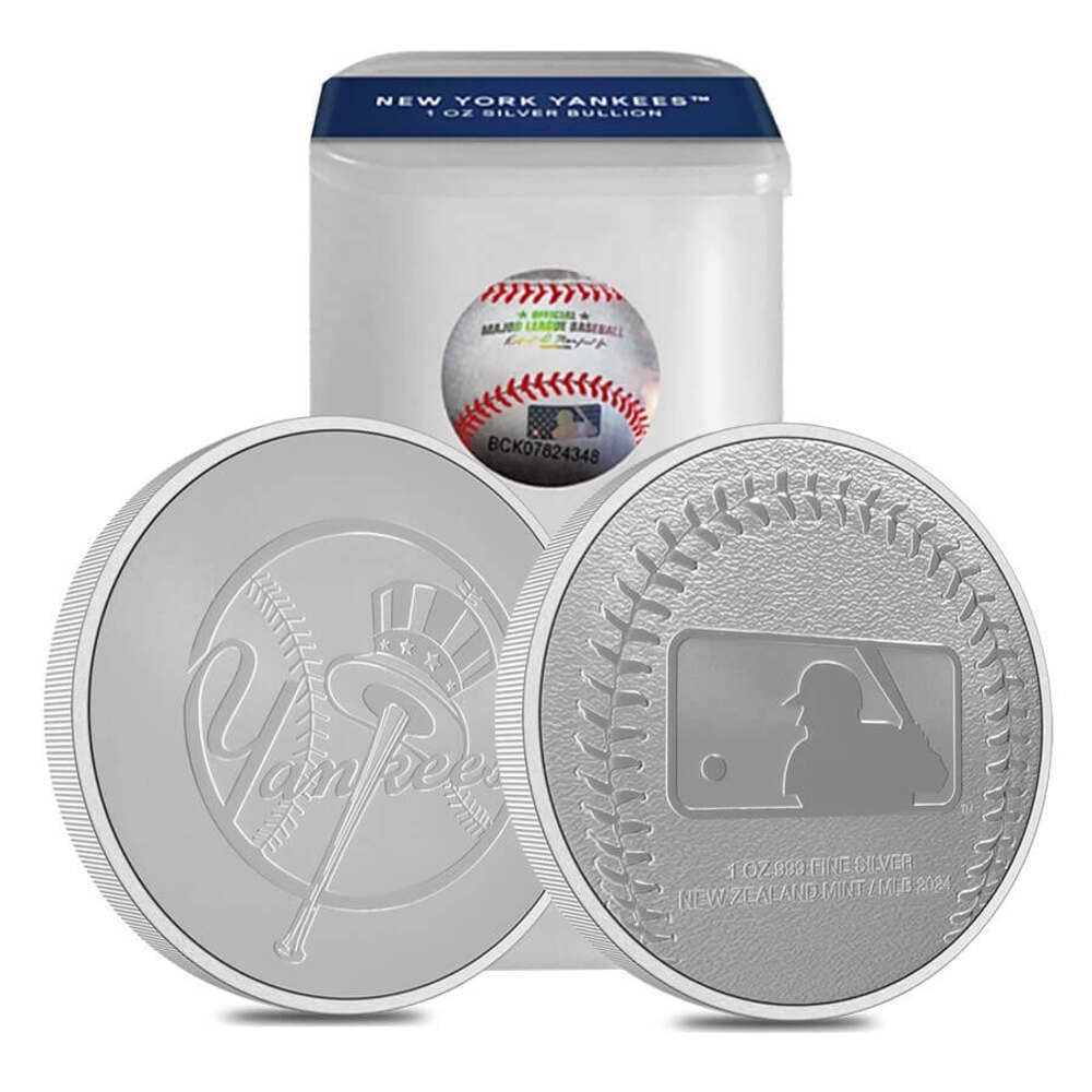 Lot of 25 - 2024 New Zealand 1 oz NY Yankees Baseball Silver Round .999 ...