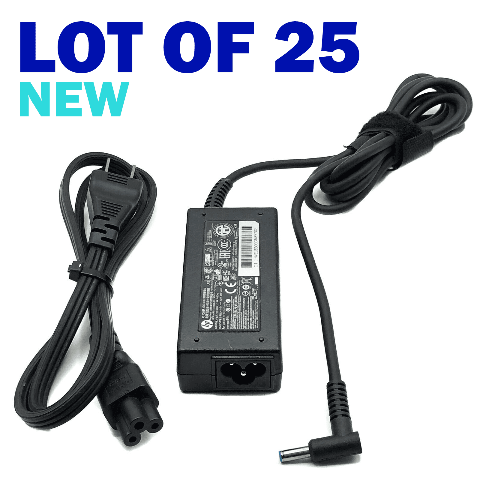 Lot of 25 NEW OEM HP Laptop AC Adapter 777669-001 Blue Tip 19.5V 2.31A ...