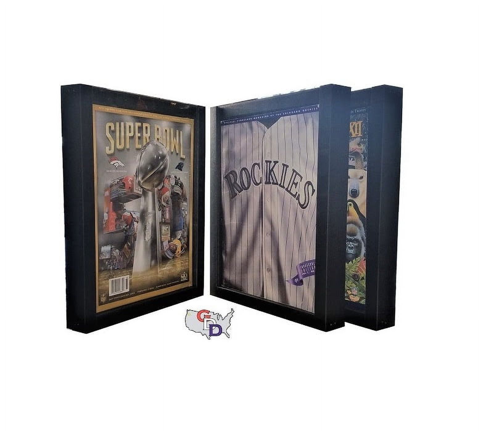 Lot of 3 Sports Program Display Frame Magazine Black Standard Size Over ...