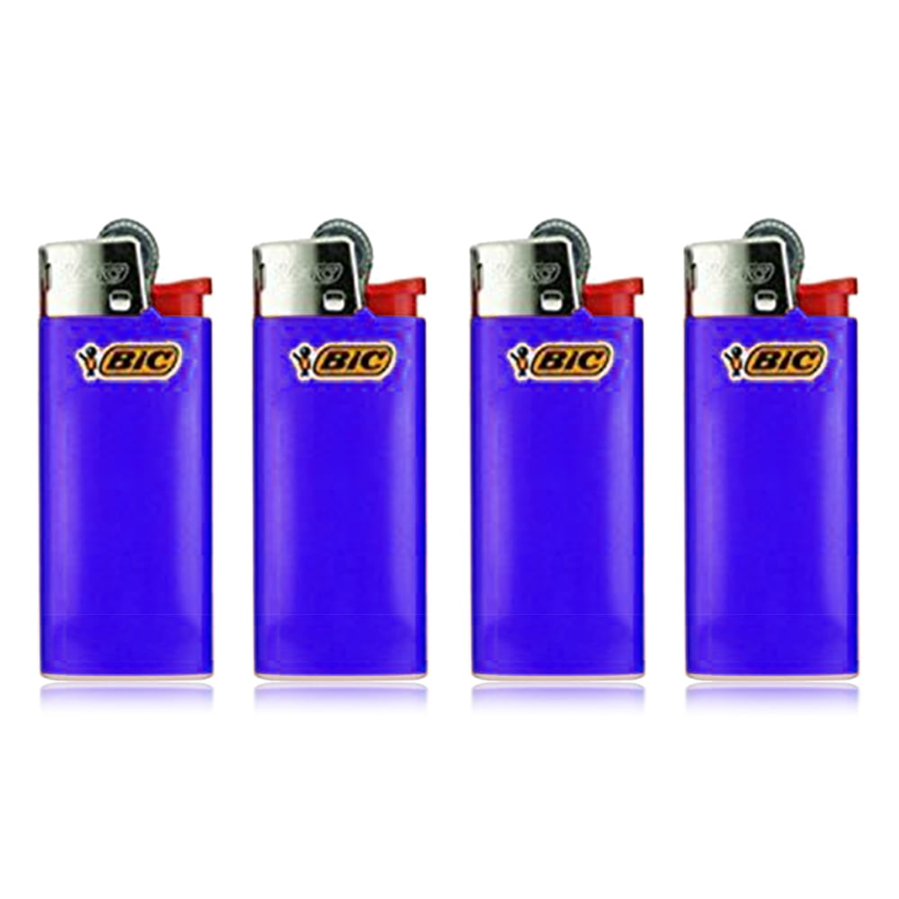 Lot of 4 Bic Mini Ebony Dark Blue Lighters - Walmart.com