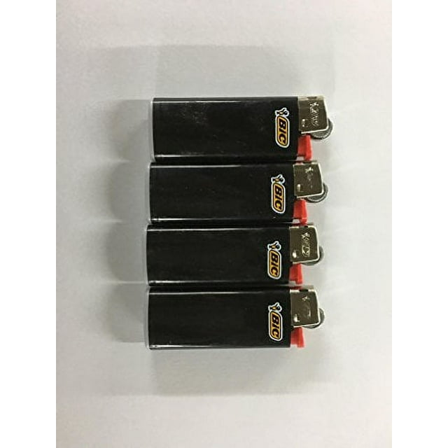 Lot of 4 Bic Mini Ebony Jet Black Lighters - Walmart.com