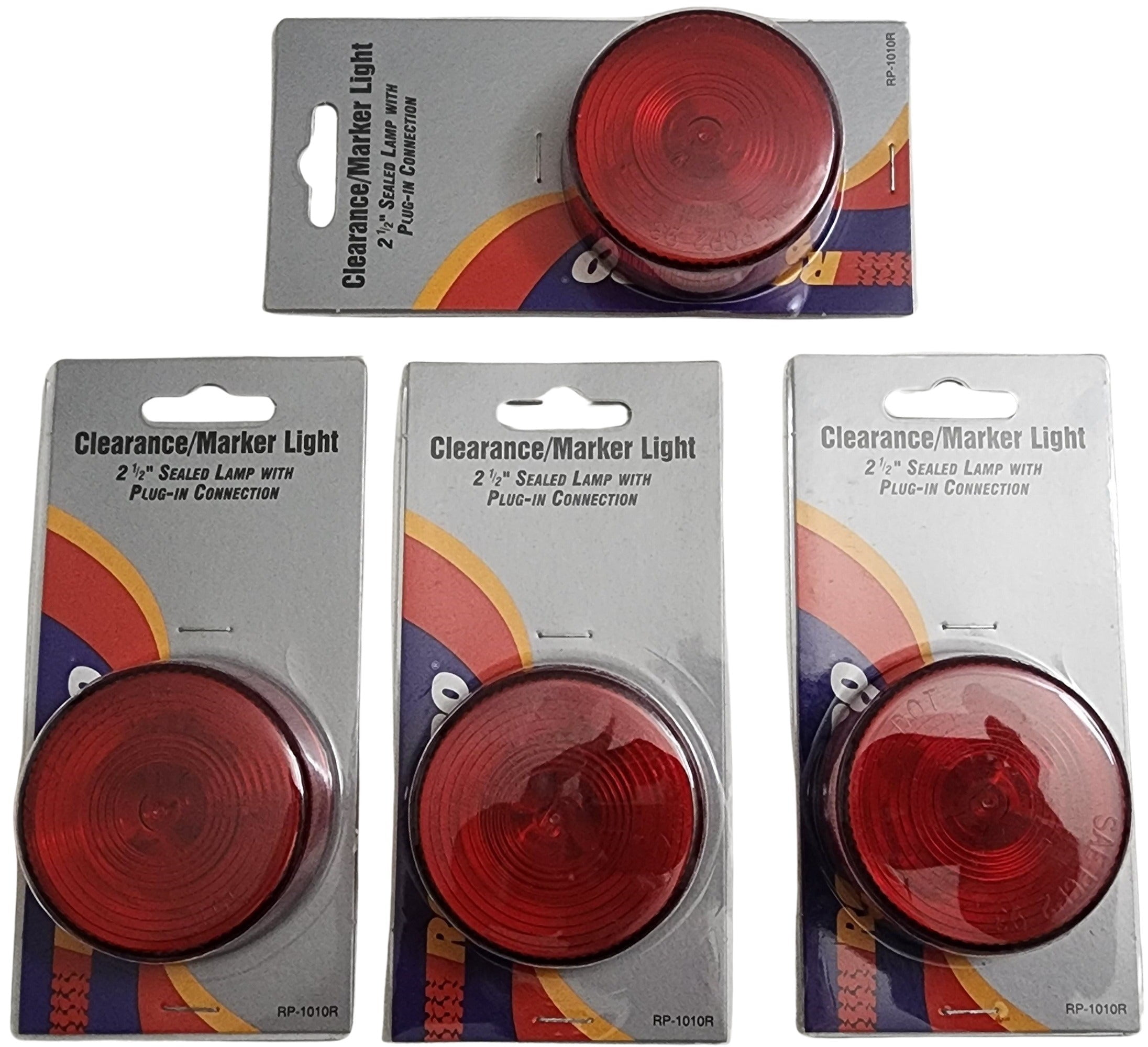 Lot of 4 RoadPro RP-1010R 2.5 inch Sealed Round Clearance / Marker ...