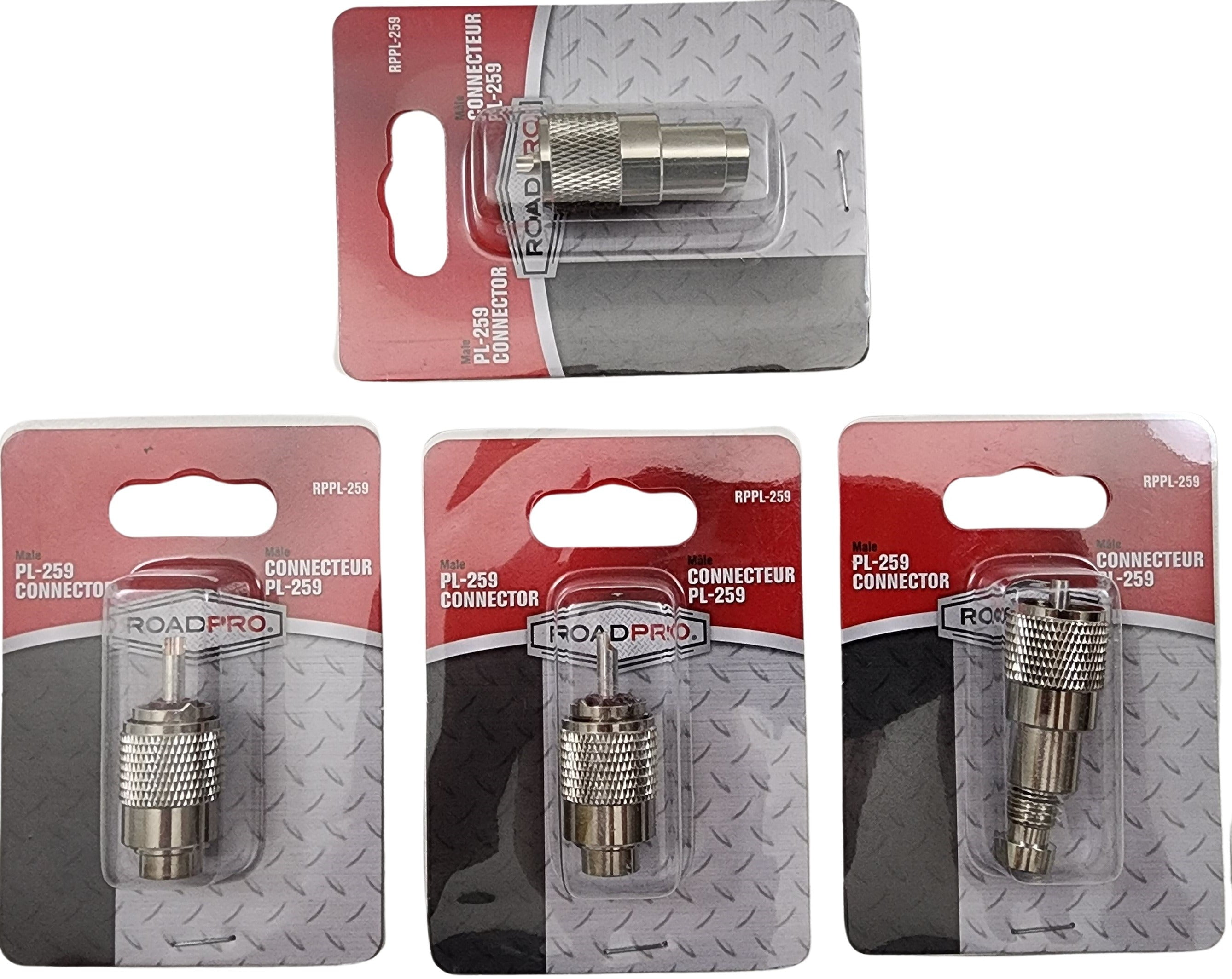 Lot of 4 Roadpro RPPL-259 CB Radio Antenna Coax Cable Male PL-259 ...