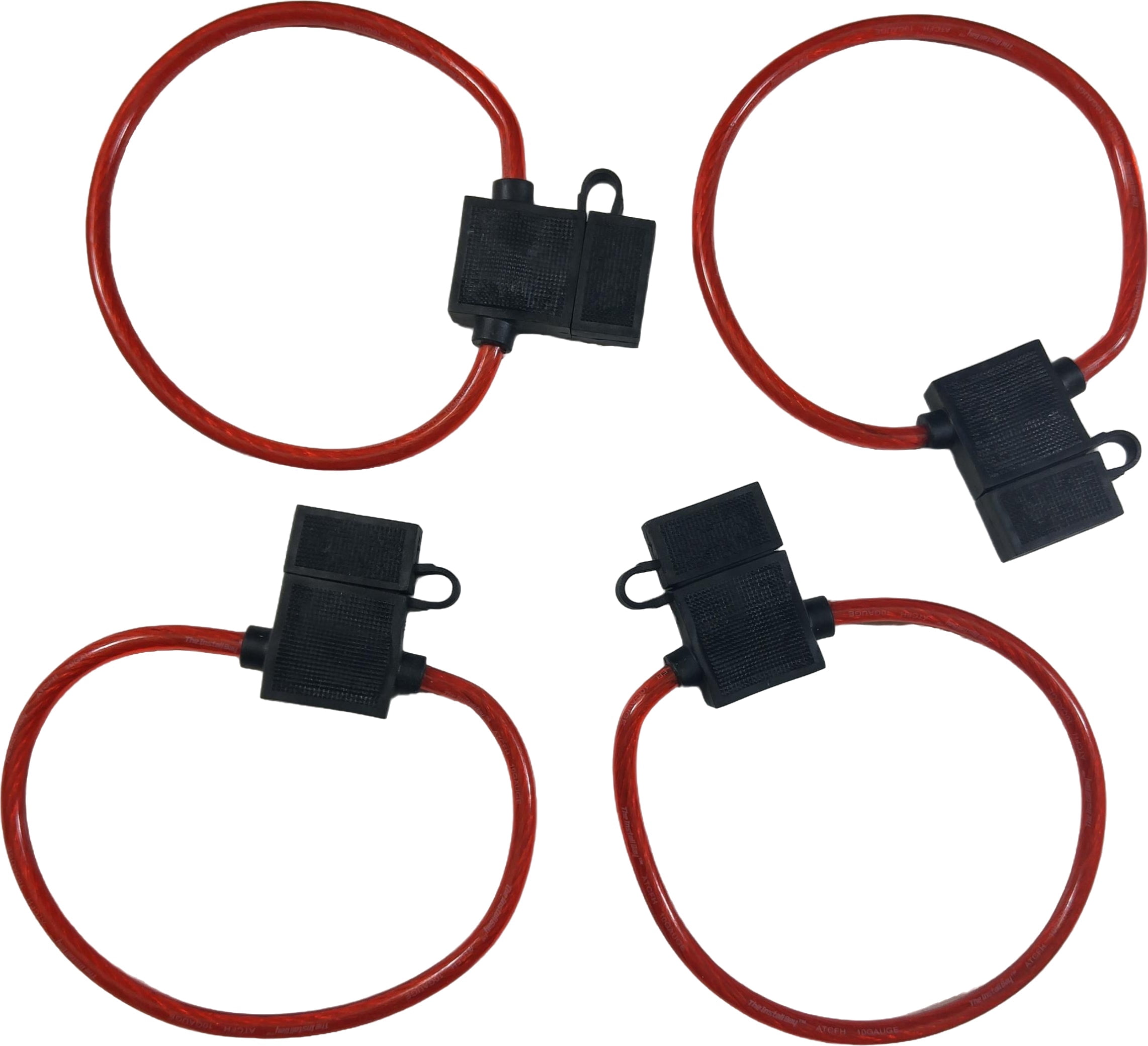 Lot of 4 Waterproof 10 Gauge AWG ATC In-Line 10 Inch Long Fuse Holder ...