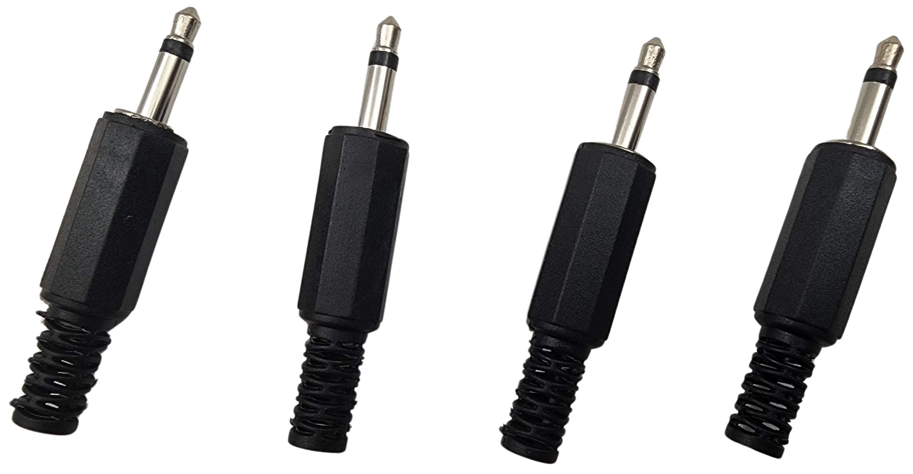 Lot of 4 Workman P35A 3.5mm Mono Audio Phono Plug Connectors w/ Strain ...