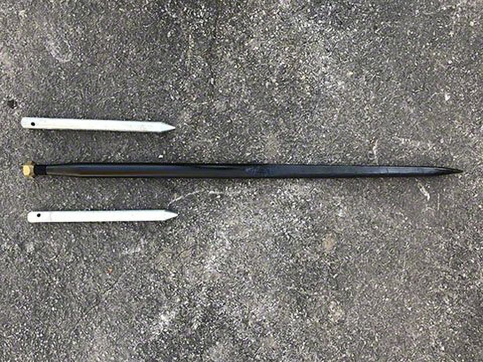 Lot of 49" Hay Bale Spear Conus 2 with Two Stabilizer Spikes - Walmart.com