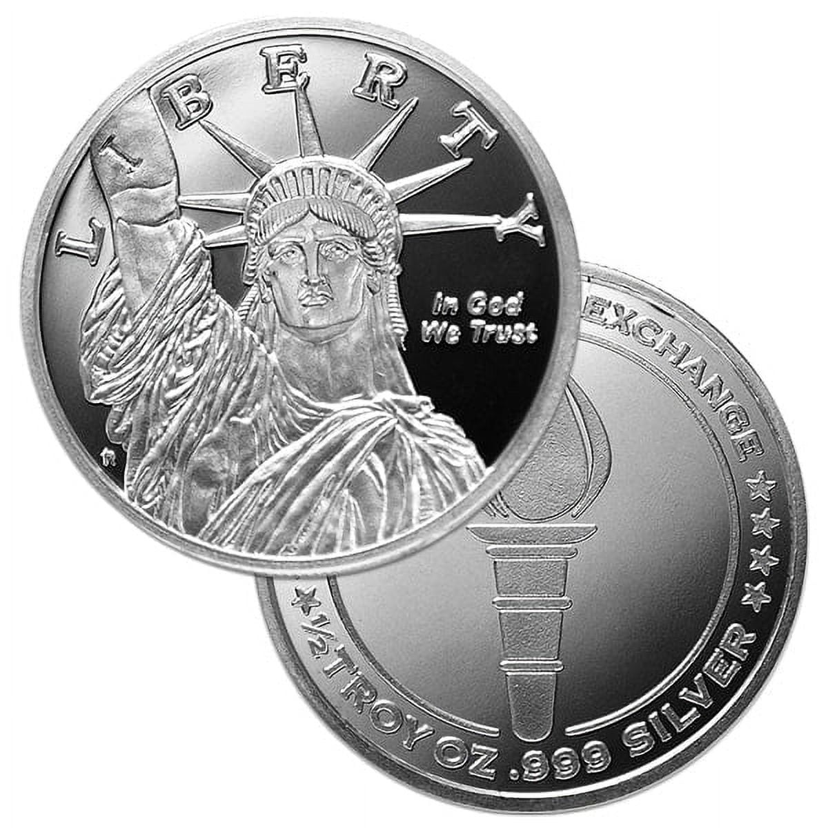 Lot of 5 - 1/2 Ounce STATUE OF LIBERTY Silver Round - Walmart.com