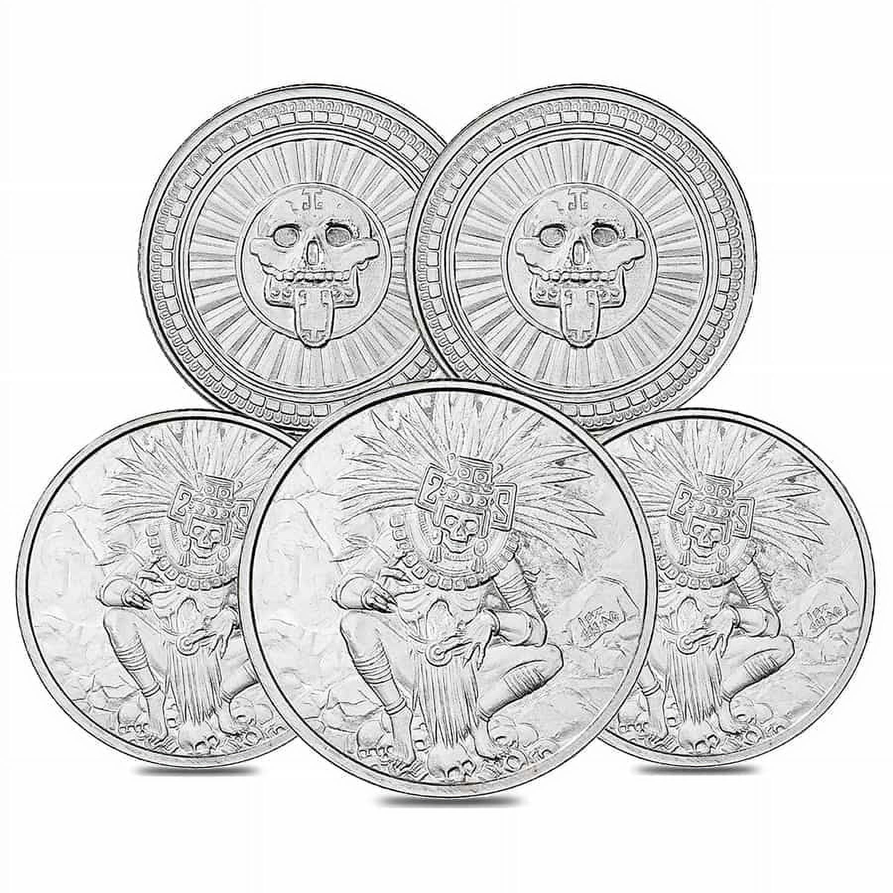 Pure Precious Metals - 5x 1oz Aztec God of Death Silver Round .999 Fine ...