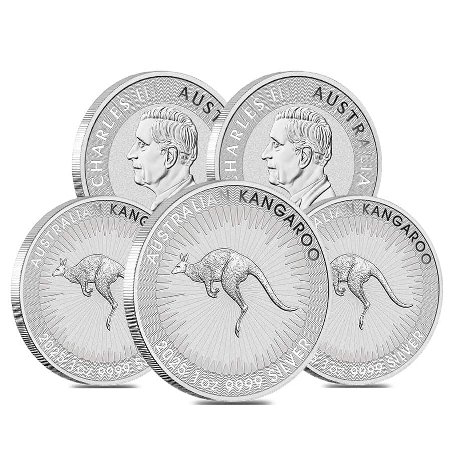 Lot of 5 - 2025 1 oz Australian Silver Kangaroo Perth Mint BU - Walmart.com