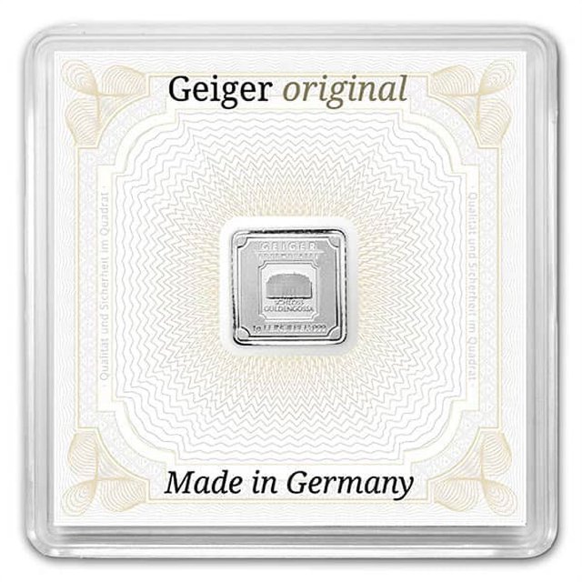 Lot of 5 - Geiger SILVER Bar - 1 Gram .999 Pure, in Assay - Walmart.com