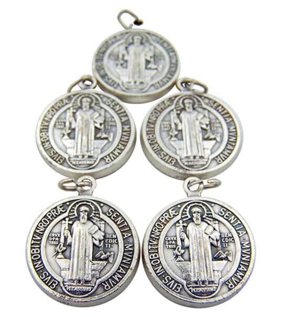 Lot of 5 Silver Saint Benedict Evil Protection Sacramental Devotion ...