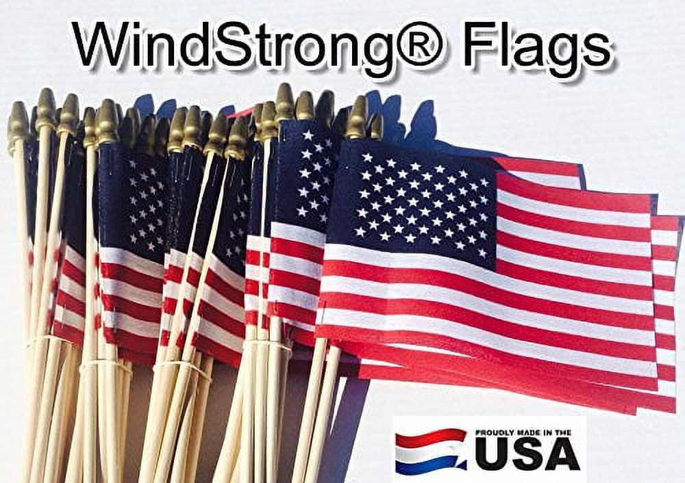 Lot of -50-4x6 Inch Double Sided US American Hand Held Stick Flags ...