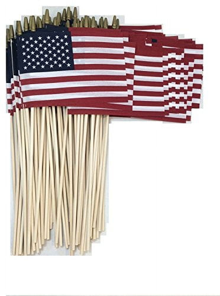 Lot of -50-6x9 Inch US American Hand Held Stick Flags Spear Top on 18 ...
