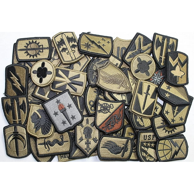 Lot of 50 Assorted U.S. Army Unit Insignia Military Patches Subdued ...